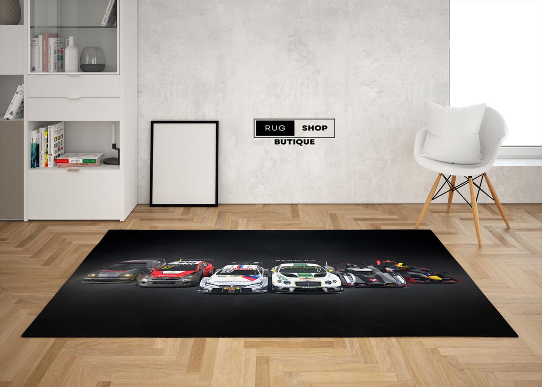 Sim Racing Rug, Modern Rug, Abstract Picture Rugs, Minimalist Rug, for ...