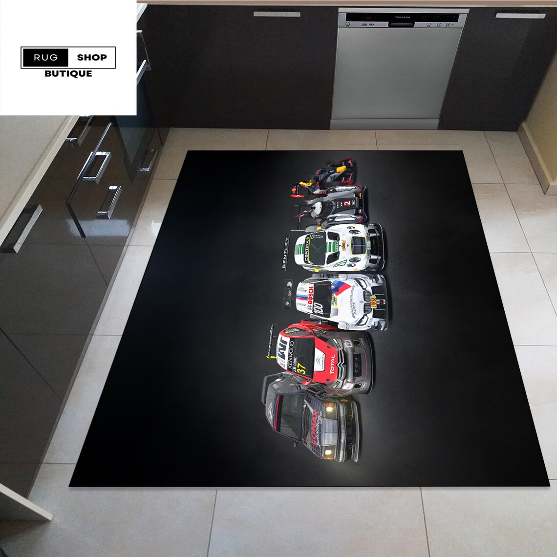 Sim Racing Rug, Modern Rug, Abstract Picture Rugs, Minimalist Rug, for ...