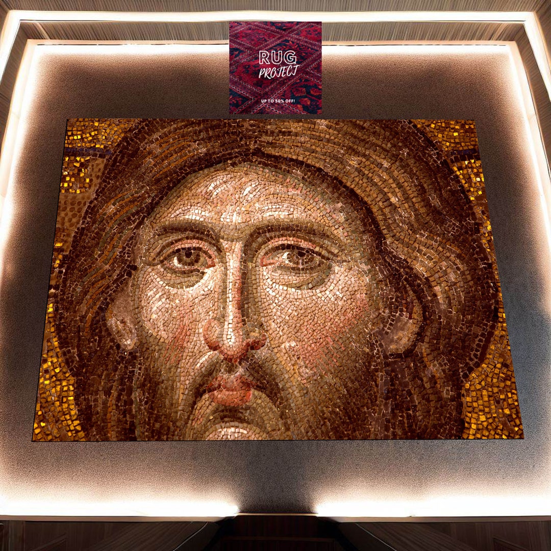 Jesus Background Rug, Modern Rug, Abstract Picture Rugs, Minimalist Rug ...
