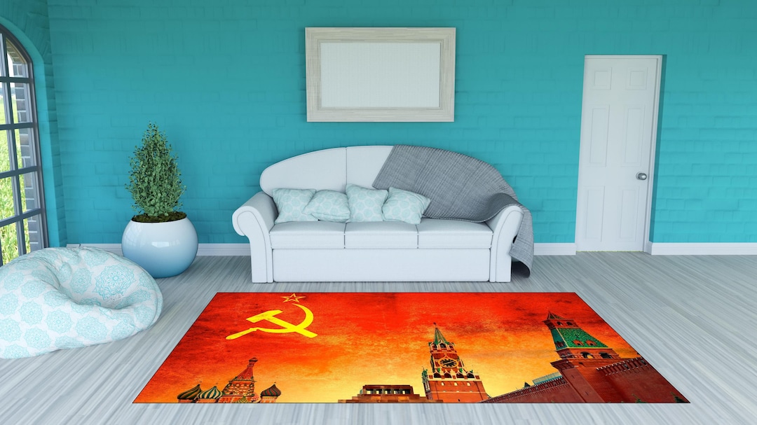 Soviet Union Red Army Art Rug, Modern Rug, Abstract Picture Rugs ...