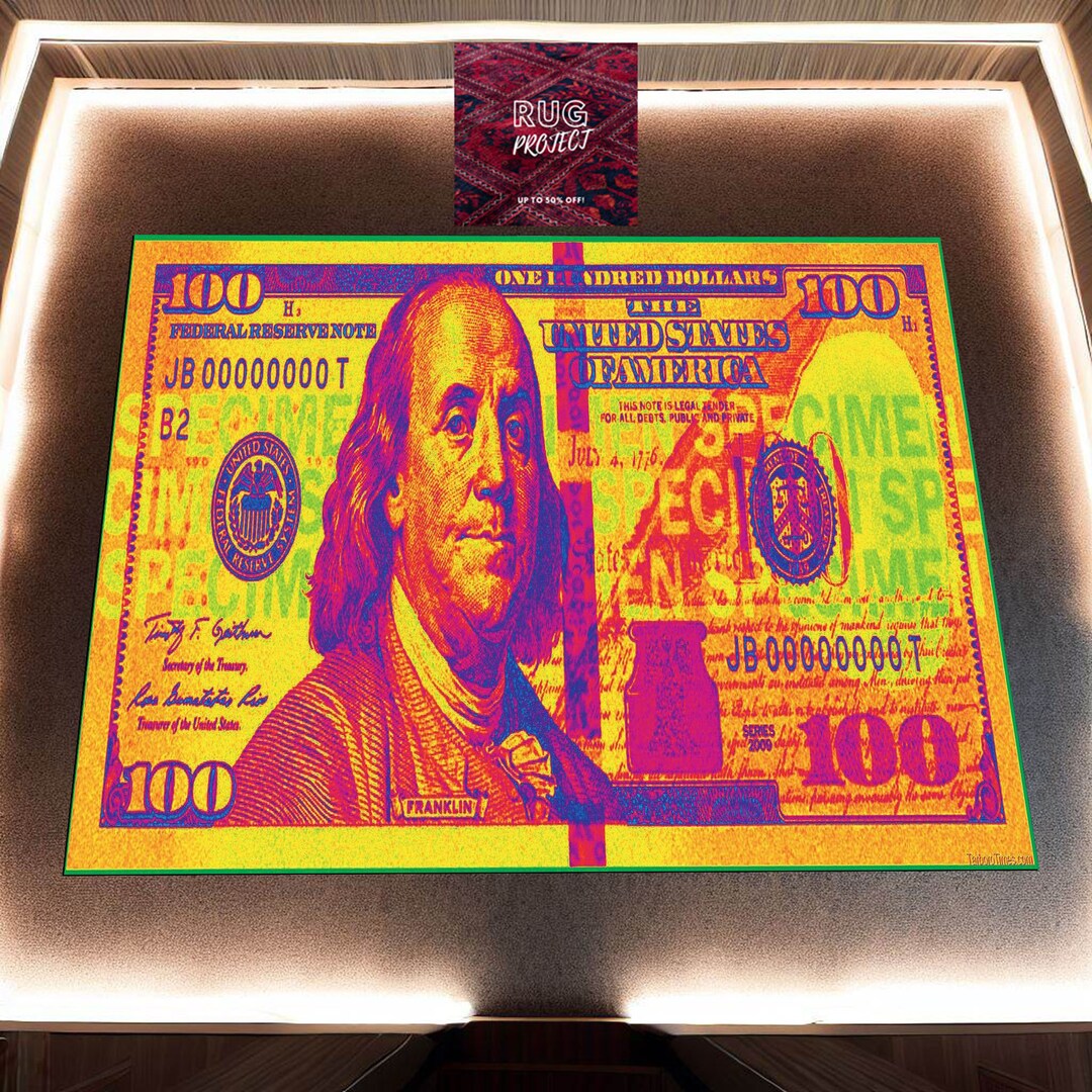 Popart Dolar Frame Pattern, Abstract Picture Rugs, Minimalist Rug ...