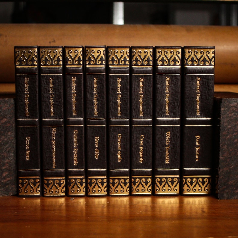 The Witcher Bookset (set of 8), Rebound in Natural Leather, Make on an ...