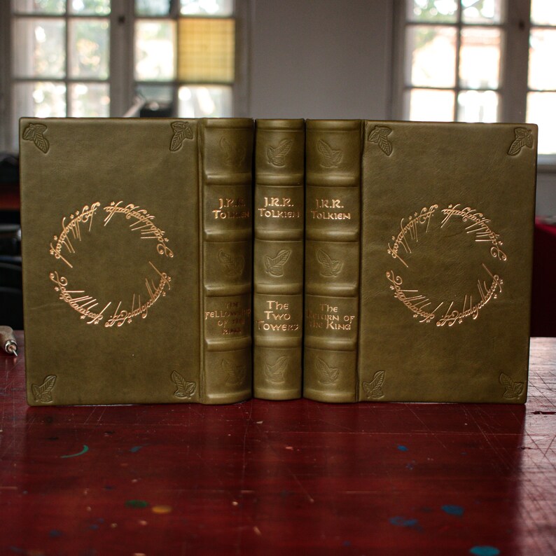 The Lord of the Rings, Rebound in Leather, Tolkien - Etsy