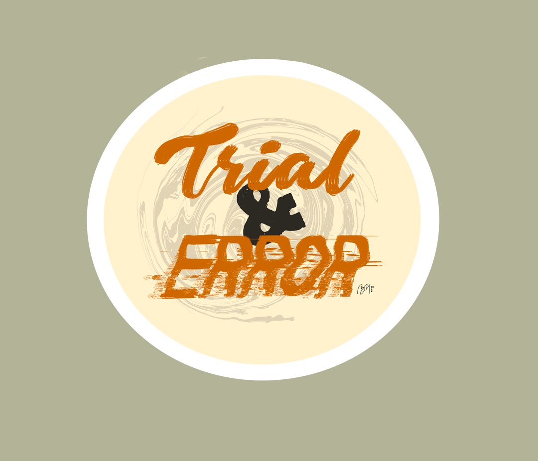 TRIAL ERROR STICKER | Lifestyle, Practice Makes Perfect - Etsy