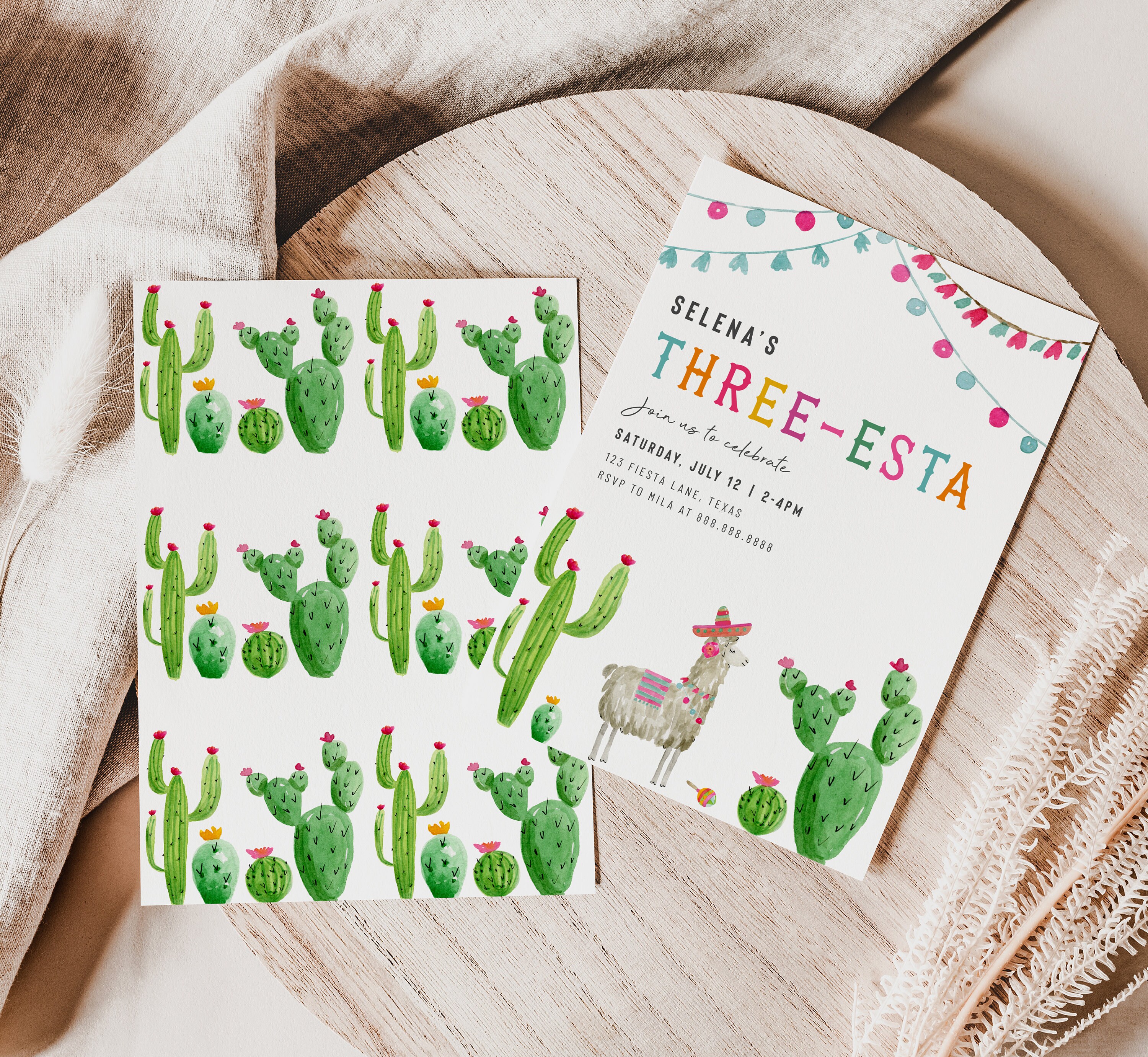Fiesta Three-esta Welcome Sign 18x24in - Etsy