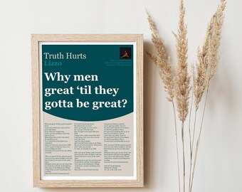 Song Lyric Print - Etsy UK