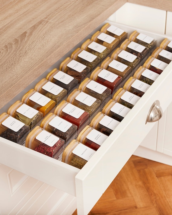 Spice rack square jars store