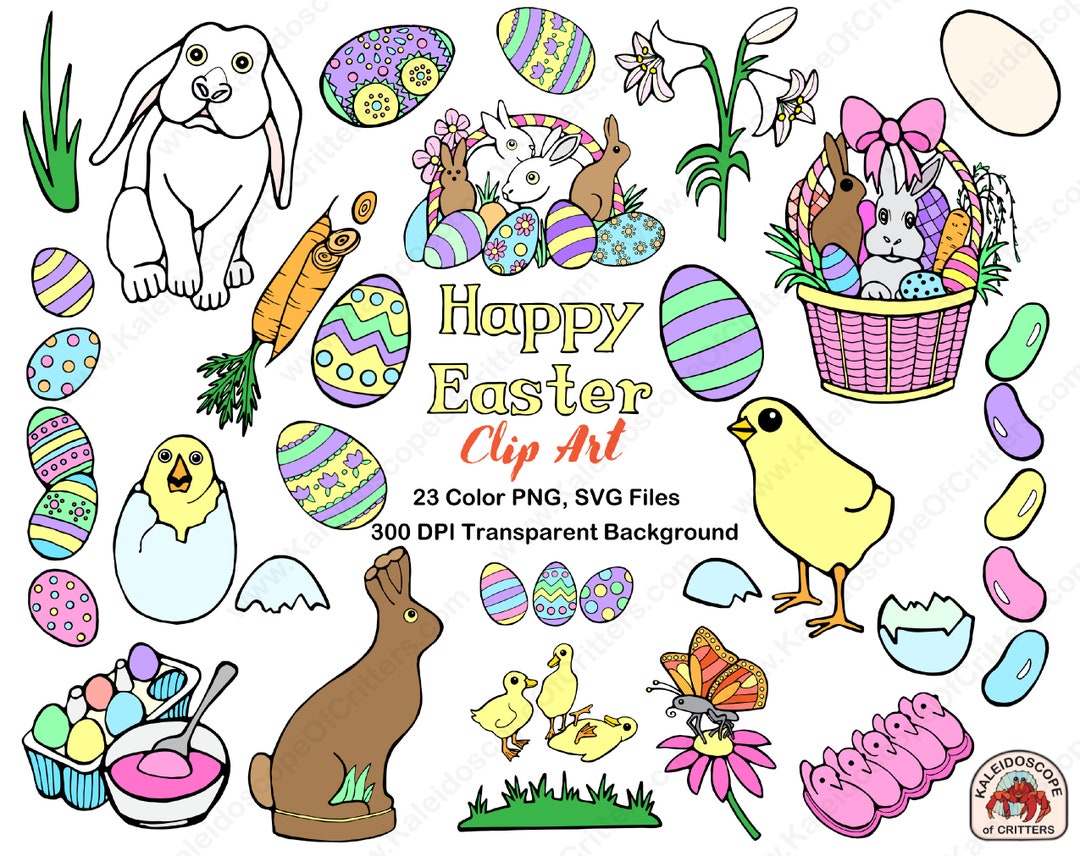 Easter Color Clip Art - Etsy
