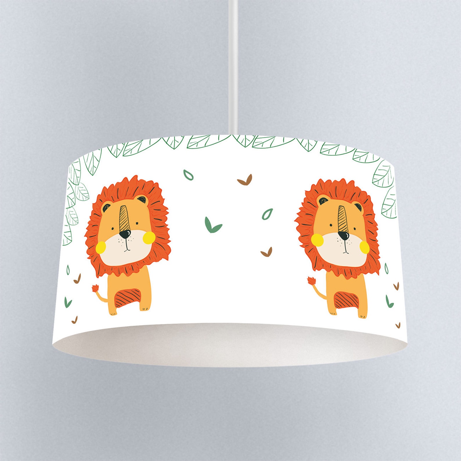 Personalized Nursery Safari Pendant Light Lion Fixture - Etsy