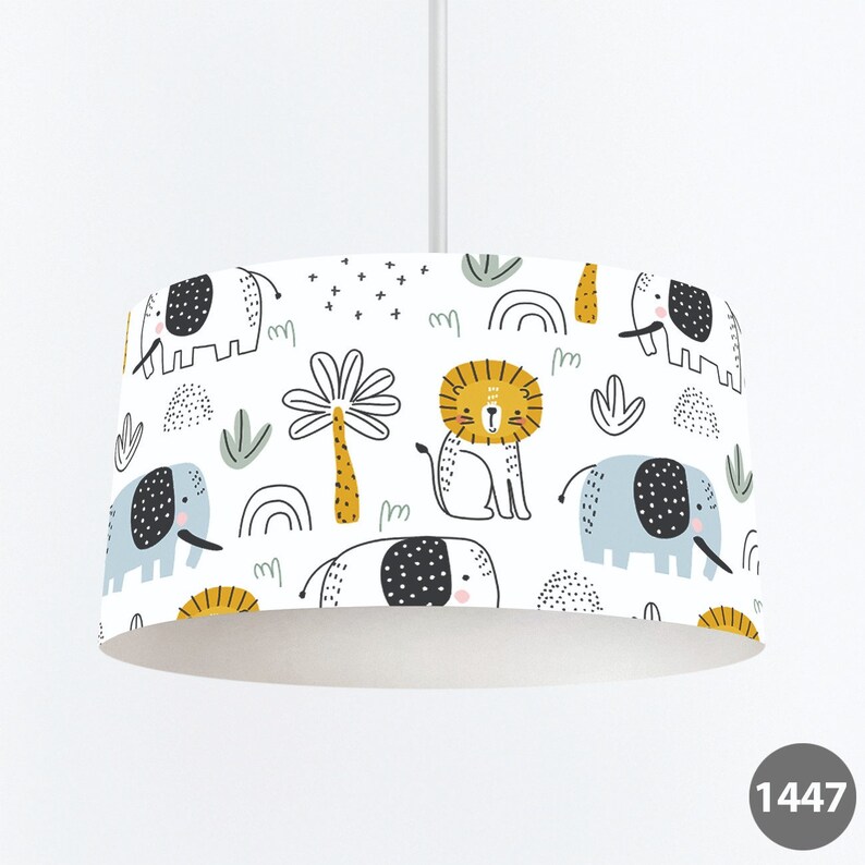 Personalized Nursery Safari Pendant Light Lion Fixture - Etsy