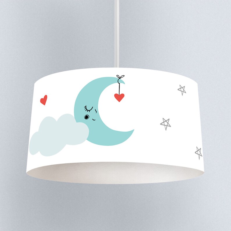 Personalized Pastel Tone Pendant, Scandinavian Mountain Themed Ceiling ...