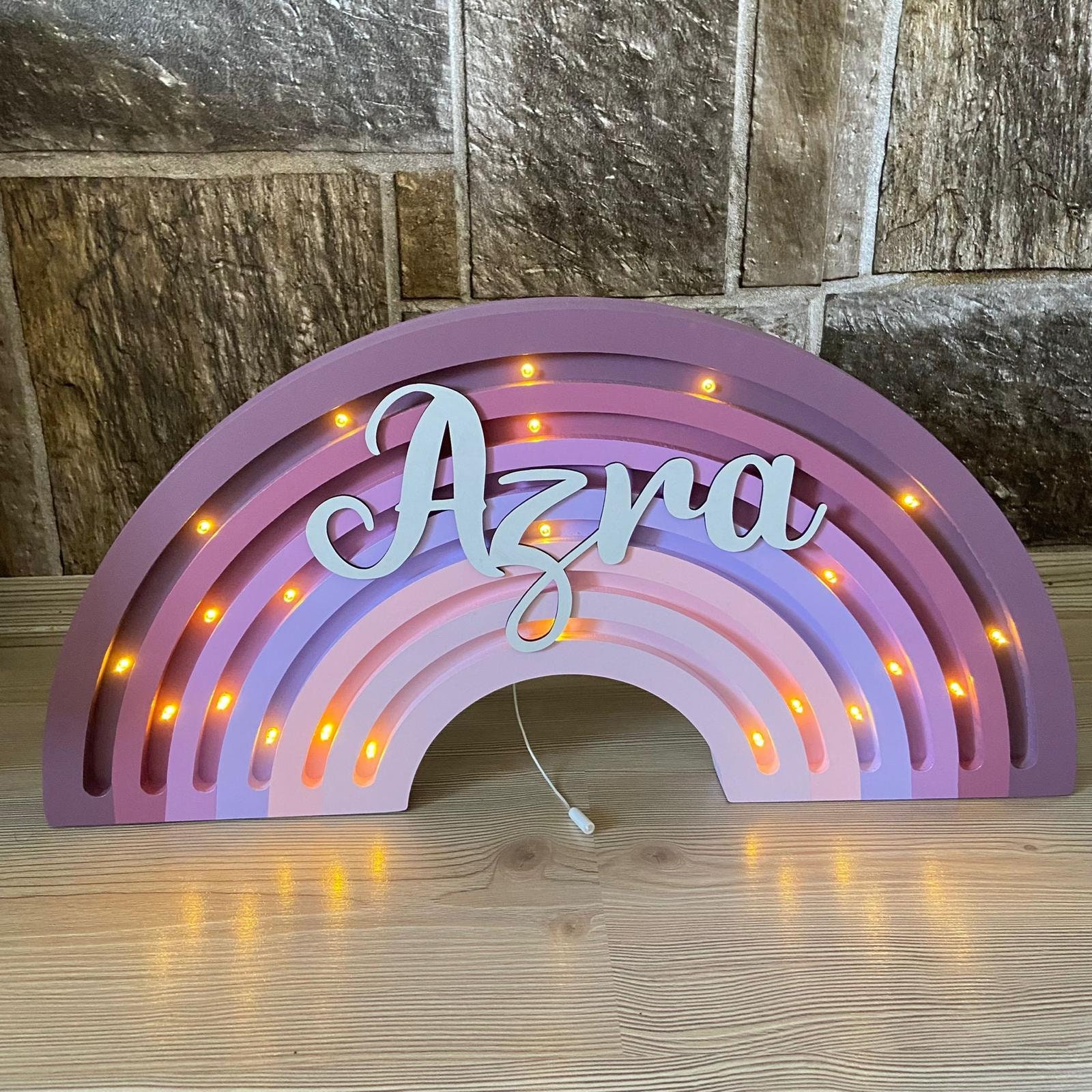 Personalized Rainbow Led Light, Wall Mounted Lamp, Colorful Led Light ...