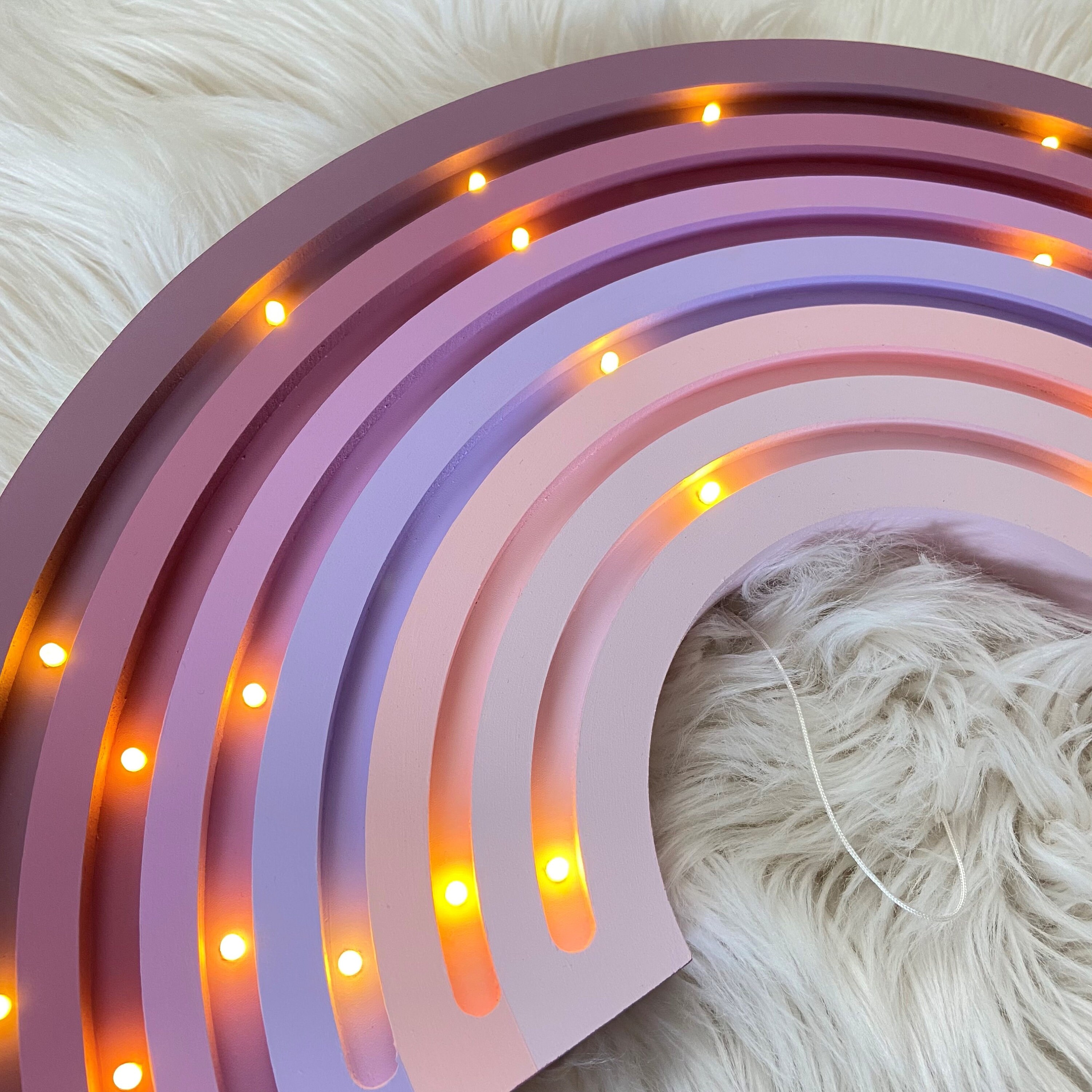 Personalized Rainbow Led Light, Wall Mounted Lamp, Colorful Led Light ...