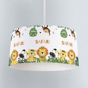 Personalized Nursery Safari Pendant Light, Lion Fixture, Animals Lamp ...