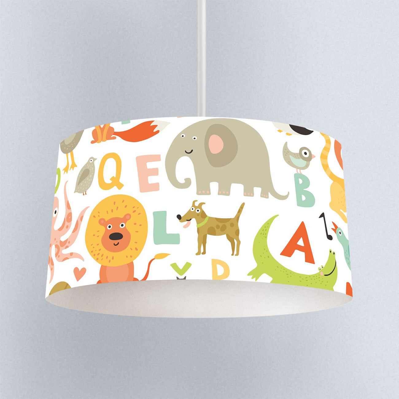 Personalized Nursery Safari Pendant Light Lion Fixture - Etsy