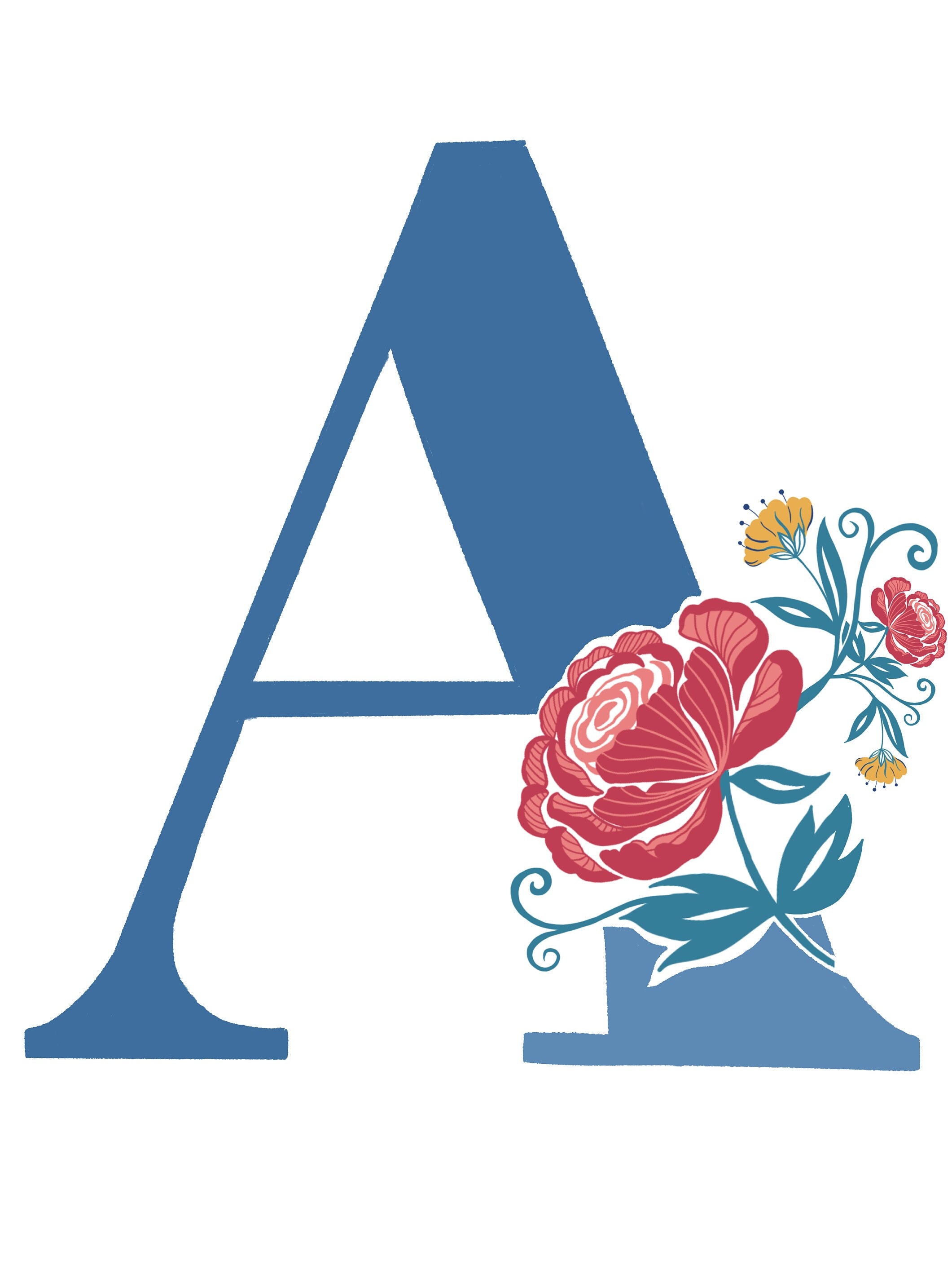 Flower Font File PSD, Monogram Font , Vector Font, Cut Font, Design ...