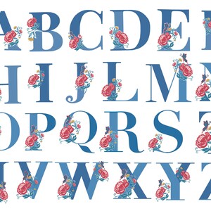 Flower Font File PSD, Monogram Font , Vector Font, Cut Font, Design ...