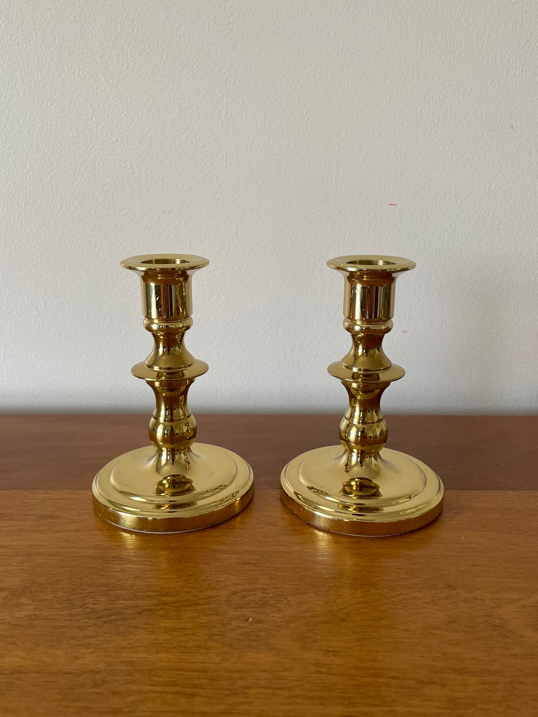 Pair of Vintage Baldwin 5” Brass Candlesticks - Etsy