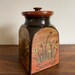 Vintage Eldreth Pottery Lidded Square seasons Canister Cookie Jar - Etsy