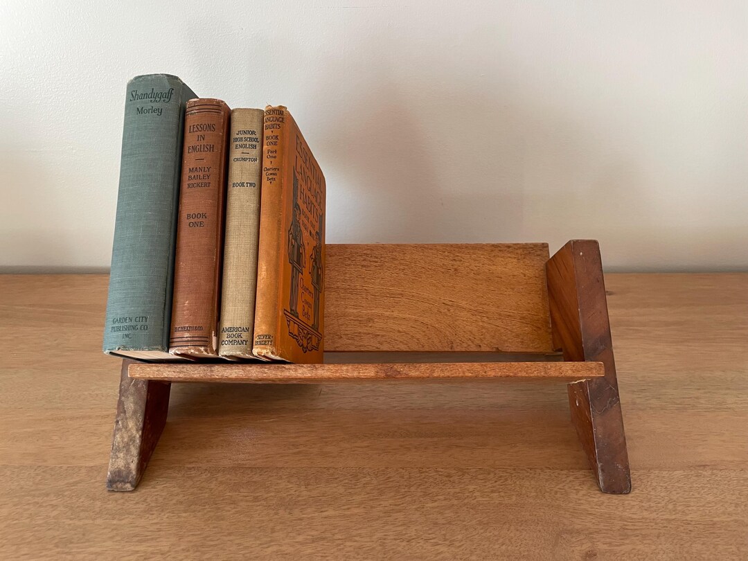Vintage Small Wooden Book Holder - Etsy