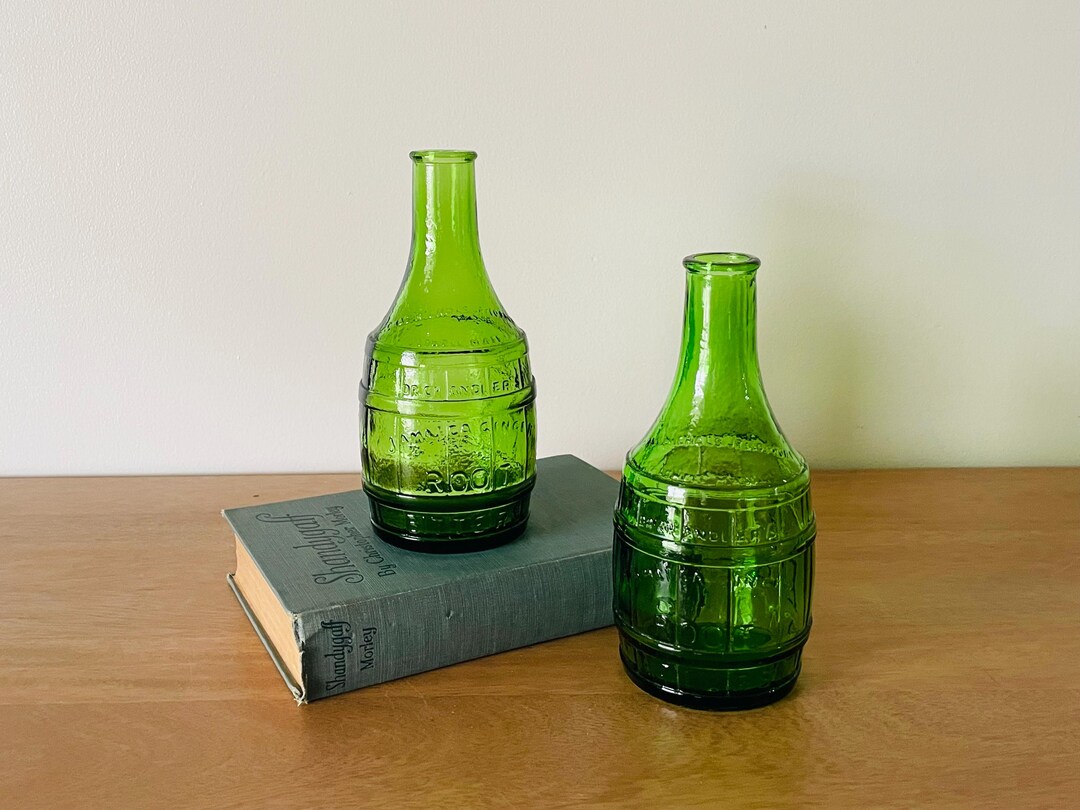 Pair (2) of Vintage 1970s Wheaton Green Glass Root Bitters Bottle | Dr ...