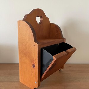 Vintage Wooden Wall Organizer With Shelf and Storage Bin - Etsy