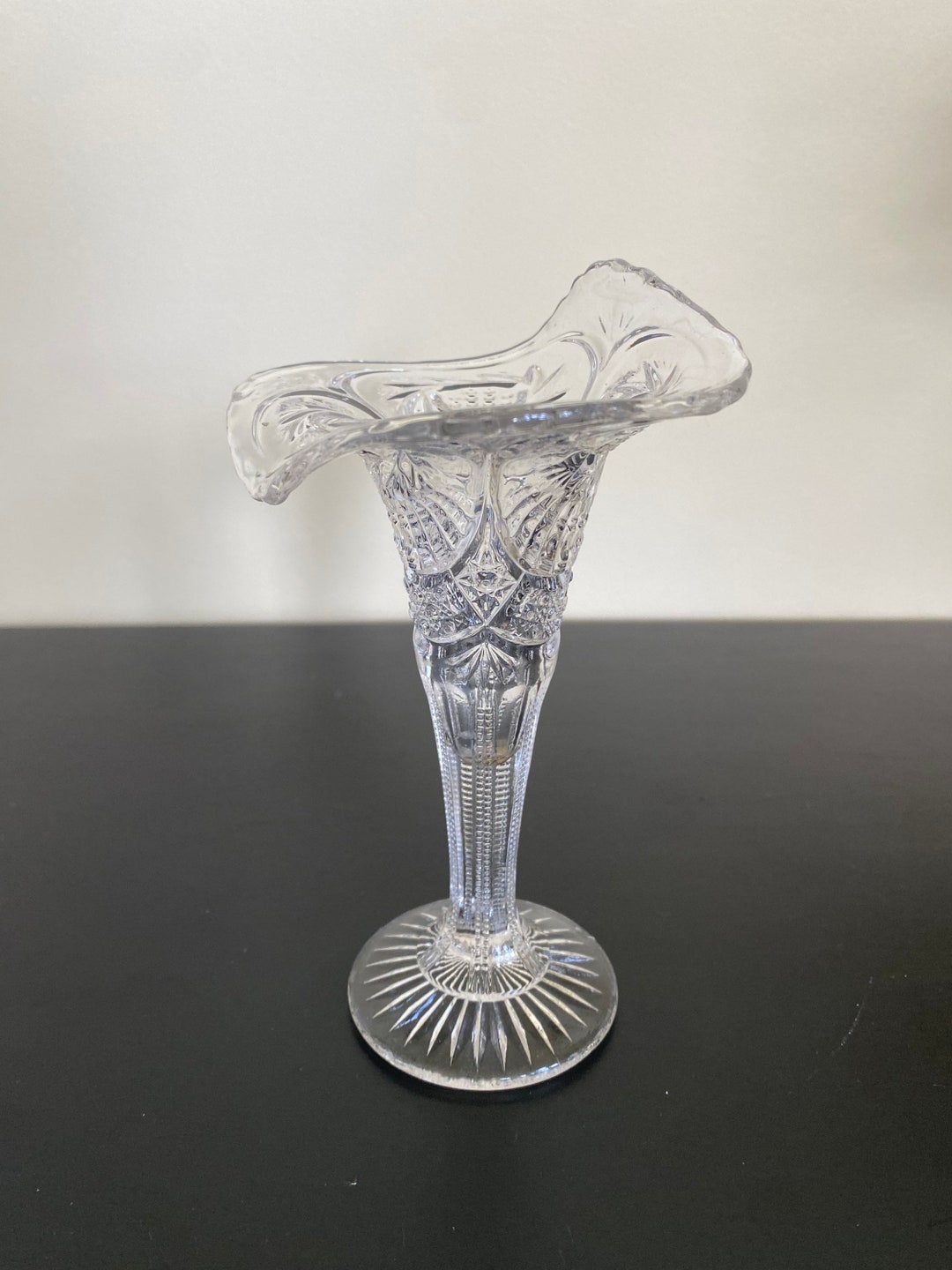 Vintage Crystal Calla Lily Bud Vase - Etsy