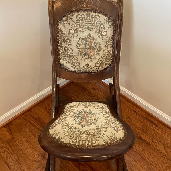 Antique Carved Rocking Chair - Etsy