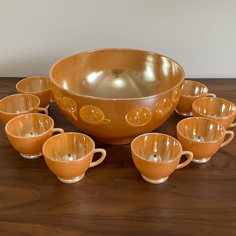 Peach Lusterware - Etsy