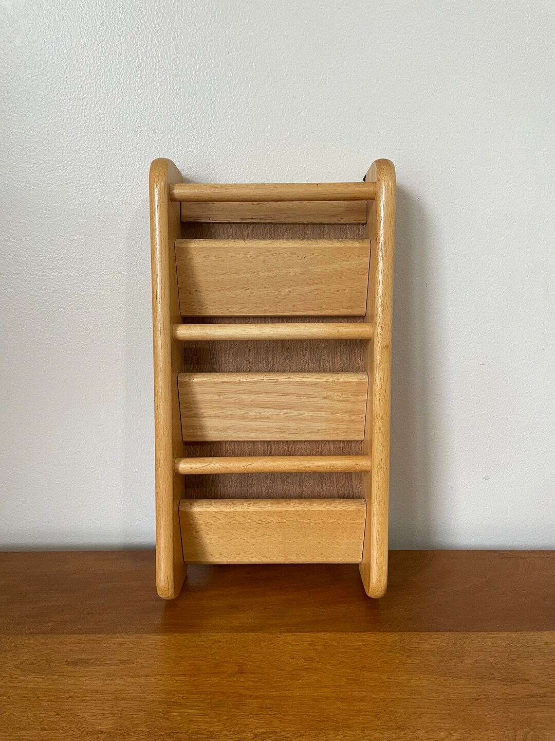 Vintage 3 Tier Bamboo Letter Rack - Etsy