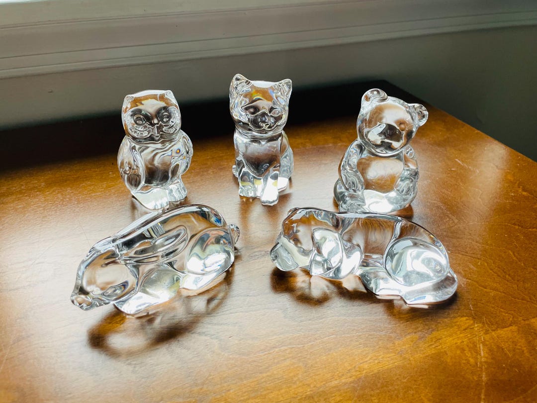 NEW Vintage Princess House Lead Crystal Animal Figurines With Original ...