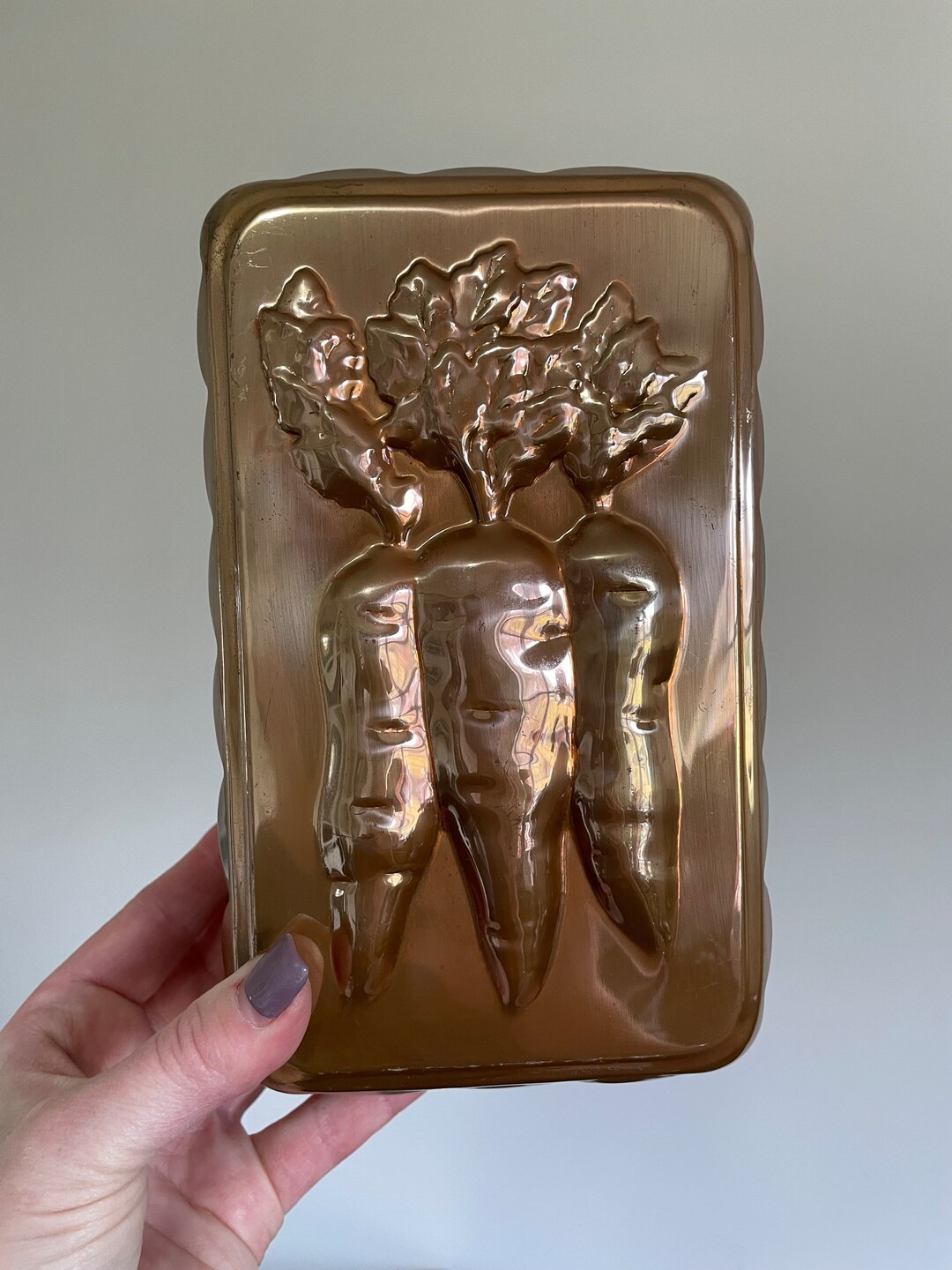 Vintage Copper Raised Carrots Jello Mold Wall Decor - Etsy