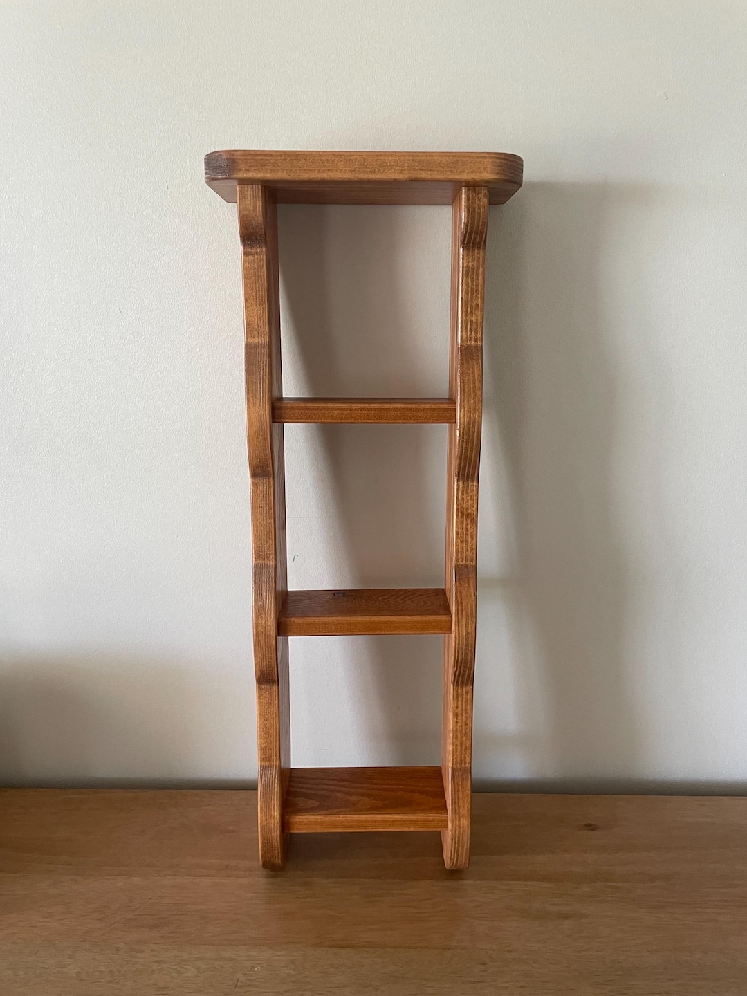 Vintage 4-tier Wooden Shelf Wall Hanging Display - Etsy