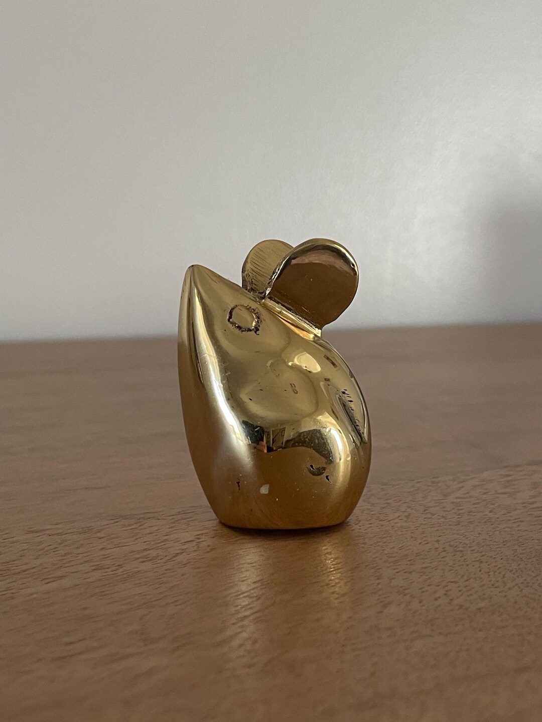 Vintage Solid Brass Mouse Figurine Paperweight - Etsy