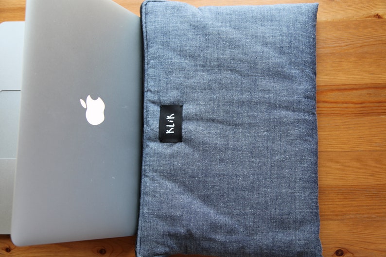 Denim Laptop Case, Padded 13 Inch, 14 Inch, 15 Inch Protective Laptop ...