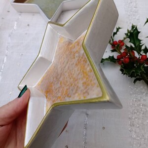 Hand Painted Star Shaped, Ceramic Dish. - Etsy