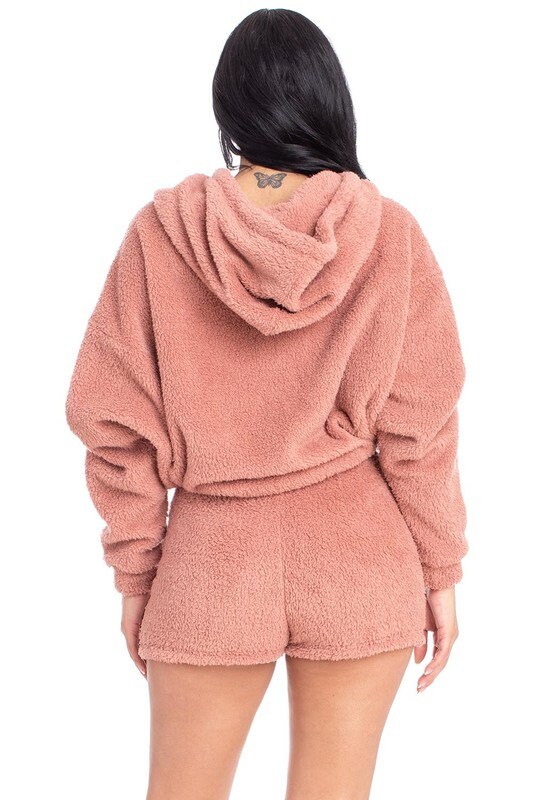 Fuzzy Sweater Top and Short Set - Etsy