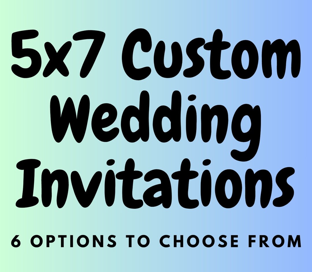 Custom 5x7 Wedding Invitation Template - Etsy