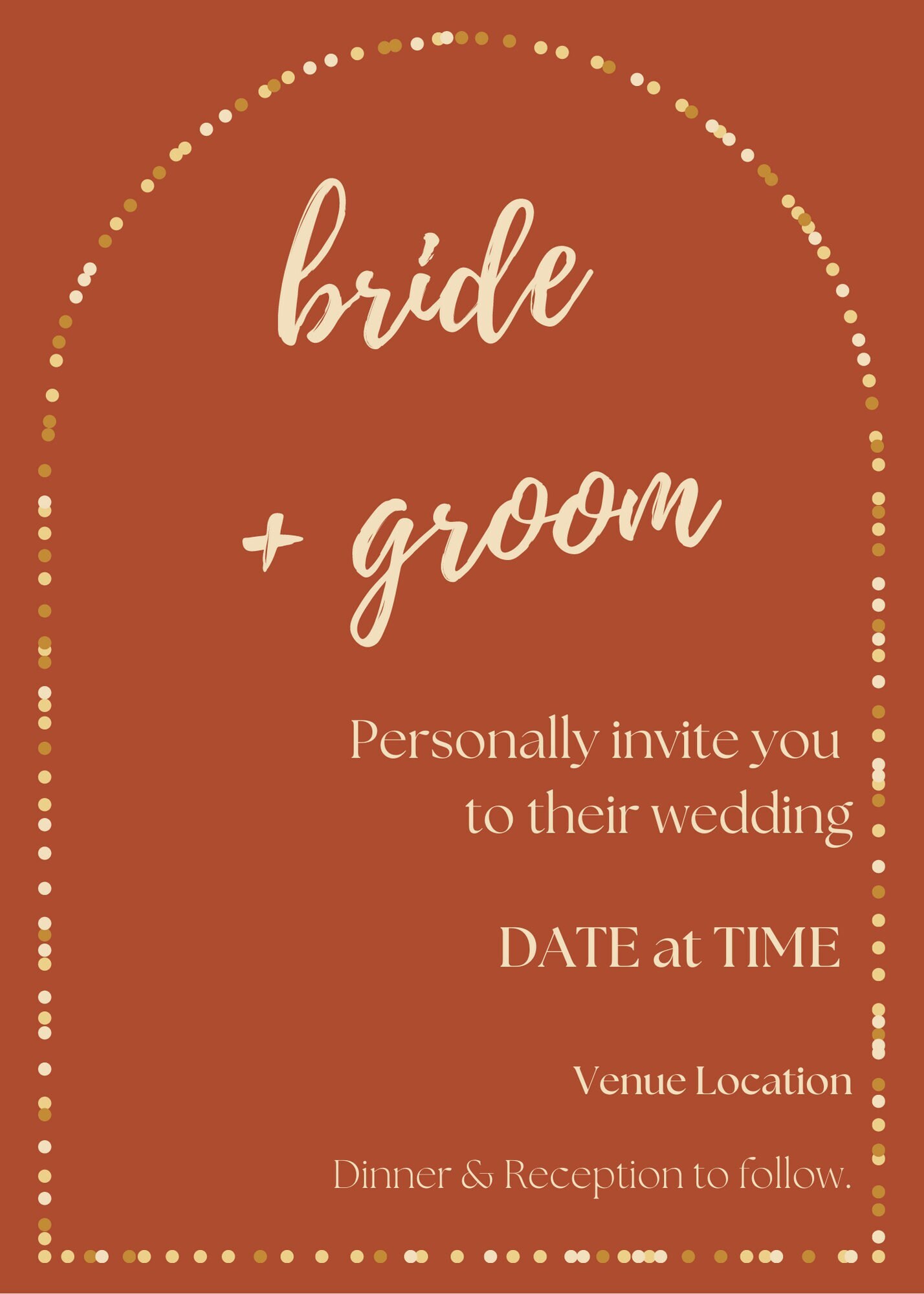 Custom 5x7 Wedding Invitation Template - Etsy