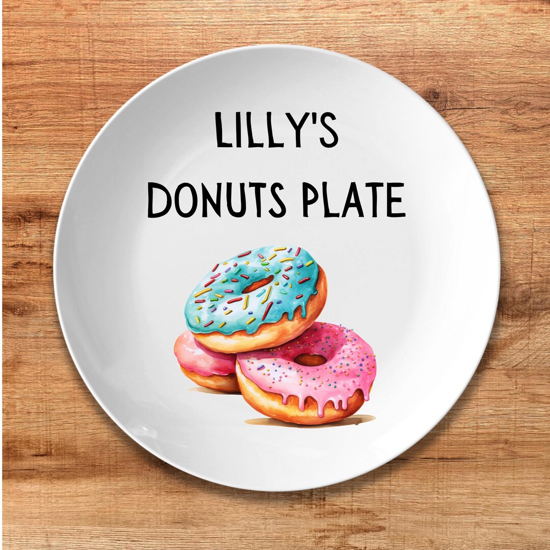 Personalized Donuts Plate - Sweet Treat Plate for Donut Lovers ...