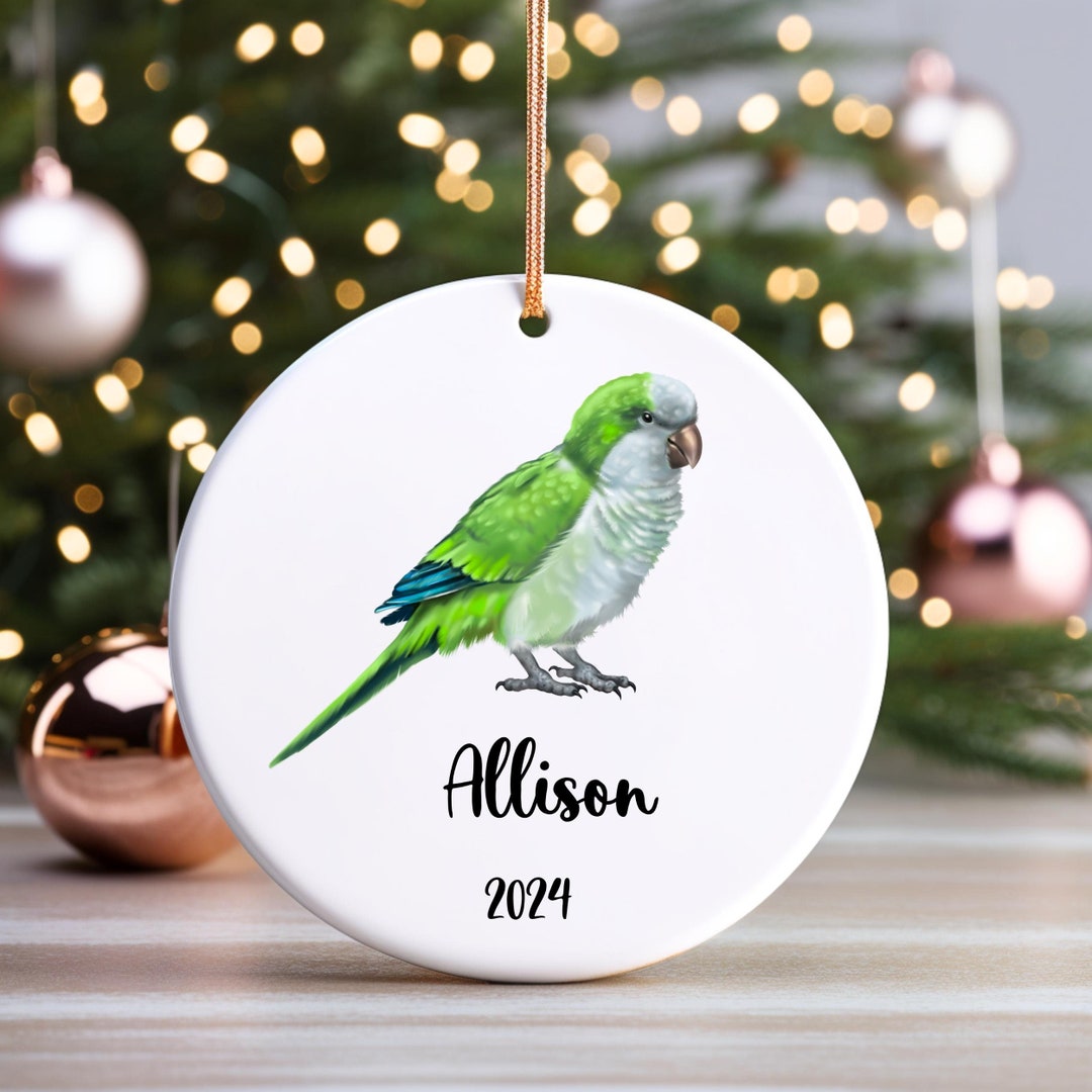 Personalized Quaker Parrot Ceramic Ornament | Monk Parakeet Bird Lovers ...