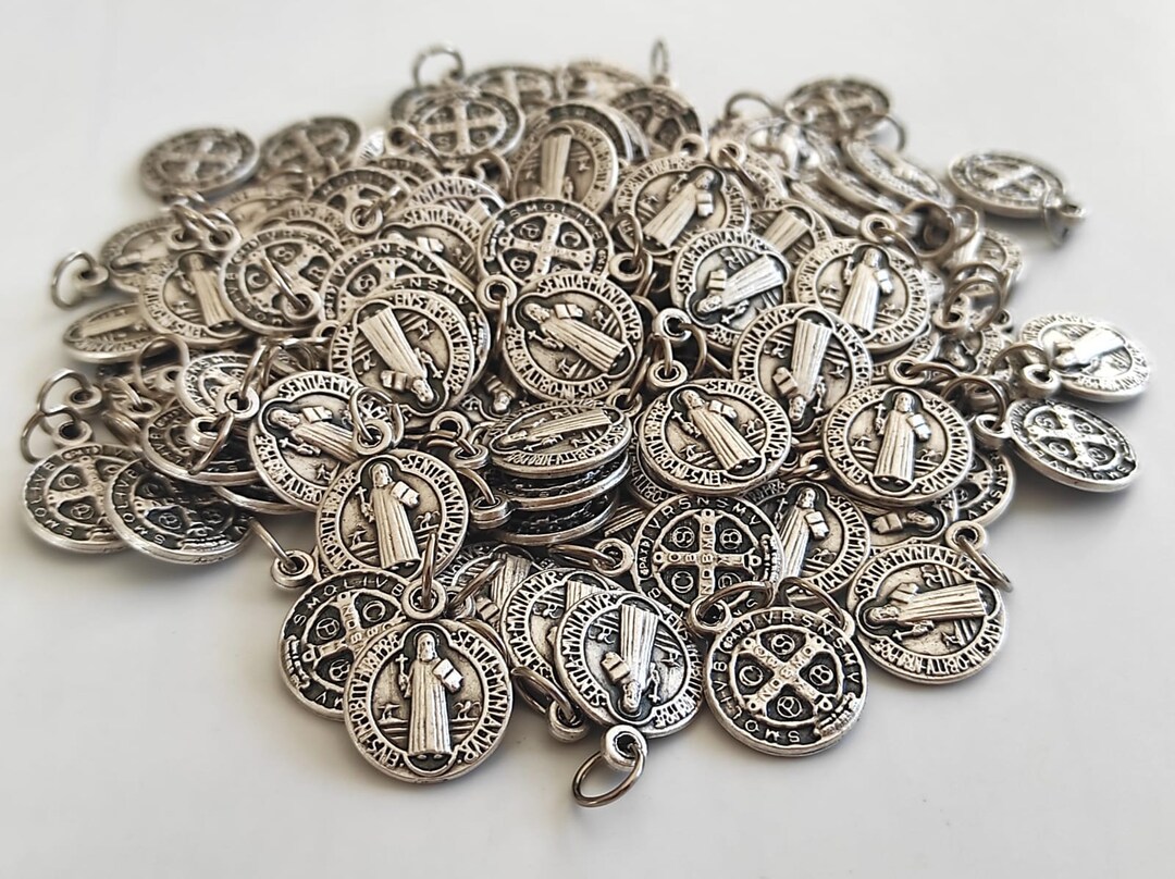 Saint Benedict Medals: Catholic Rosary Parts - Bulk Lot - Etsy