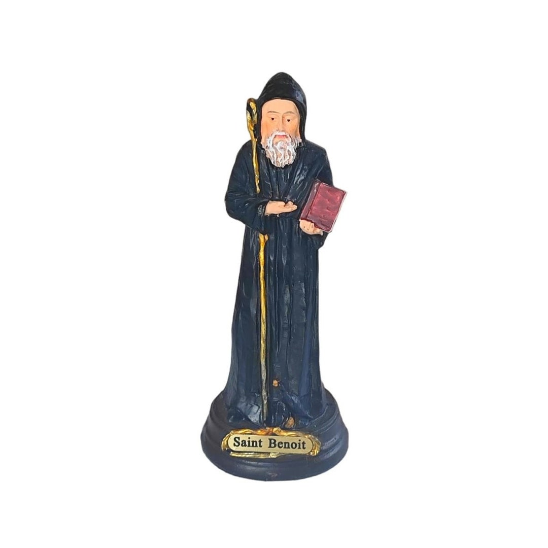 St. Benedict Statue Figure Sculptures - Etsy