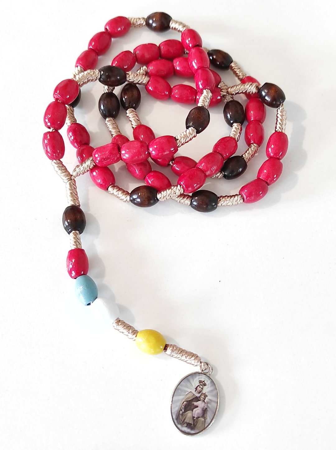 Chaplet for the Holy Souls in Purgatory Rosary Made of Wood Scapular ...
