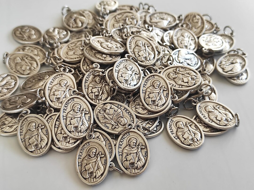 St Francis & St Anthony Medals: Catholic Patron Saint Charms - Etsy