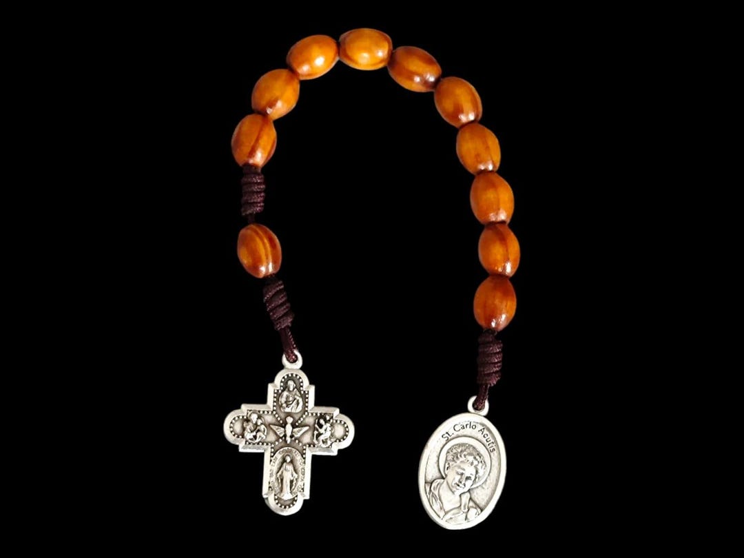 Saint Carlo Acutis Rosary Chaplet Medals Patron Saint of Teens, Gamers ...