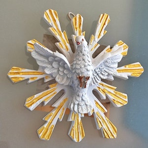 Holy Spirit Statue of God Wall Trinity Dove Statue - Etsy