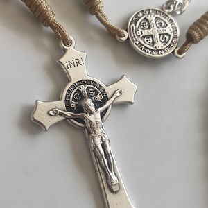 St Benedict Rosary: Olive Wood Belt Habit, Catholic Gift - Etsy