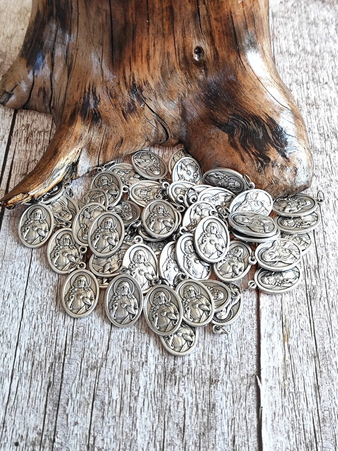 Sacred Heart Medals Scapular Medals: Lady of Mt. Carmel & Sacred Heart ...