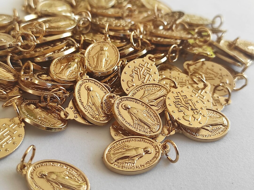 MIRACULOUS Medals Box 10, 20, 50 , 100 Pcs Holy Medals, Catholic ...